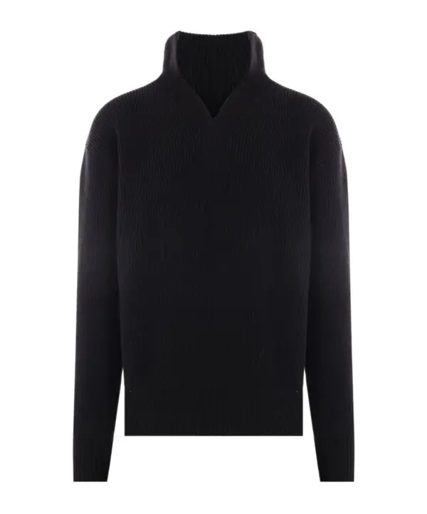 Rick Owens High-neck Wool Jumper - Black