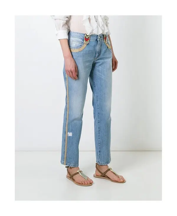 Ermanno Scervino Slim Fit Embellished Jeans