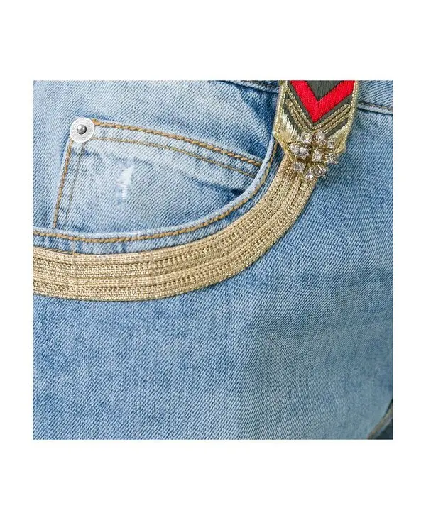 Ermanno Scervino Slim Fit Embellished Jeans