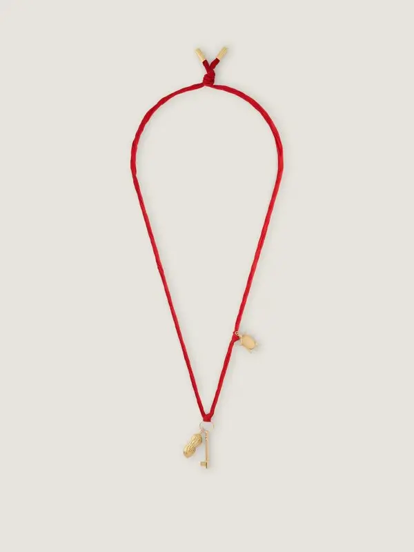 Givenchy Lucky Charms Necklace With Turtle, Key, And Peanut Charms - Aureus