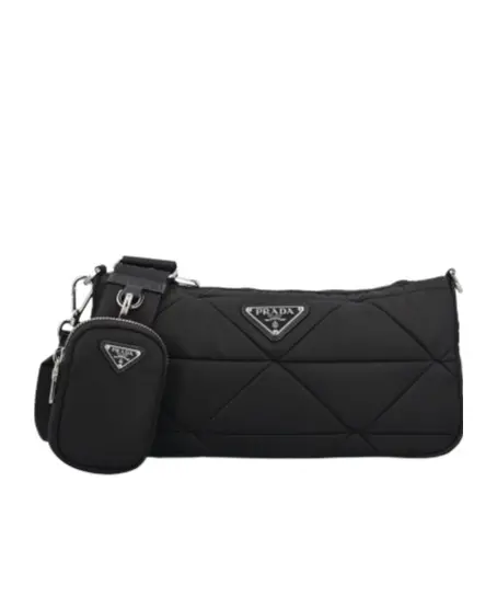 Prada Padded Re-nylon Cross Body Bag With Logo Detail