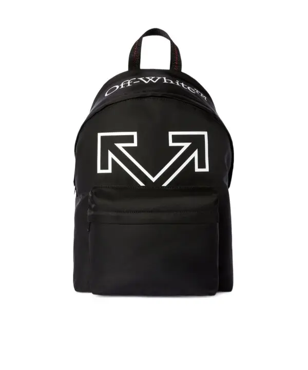 Off-White Heritage Logo Printed Backpack - Black