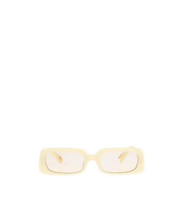 Jacquemus Rectangular Sunglasses With Logo Detail - Nude