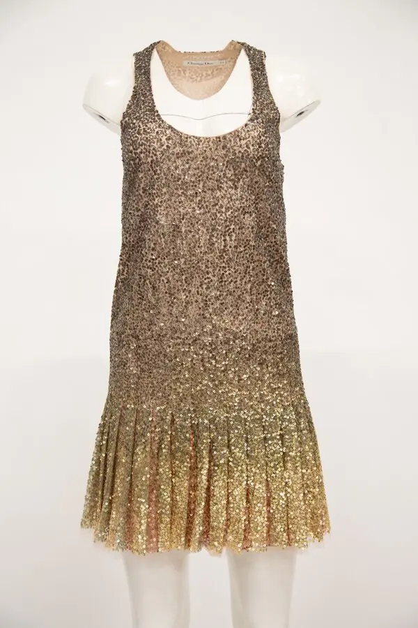 Dior Sequin Embellished Pleated Dress