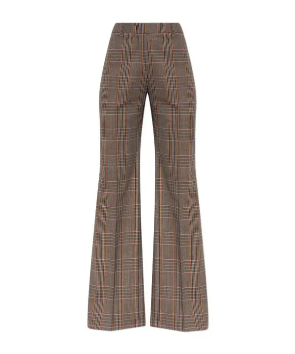 Etro Plaid Pattern Wide-leg Trousers