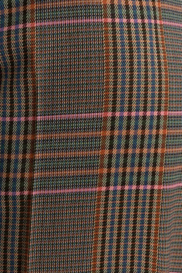 Etro Plaid Pattern Wide-leg Trousers