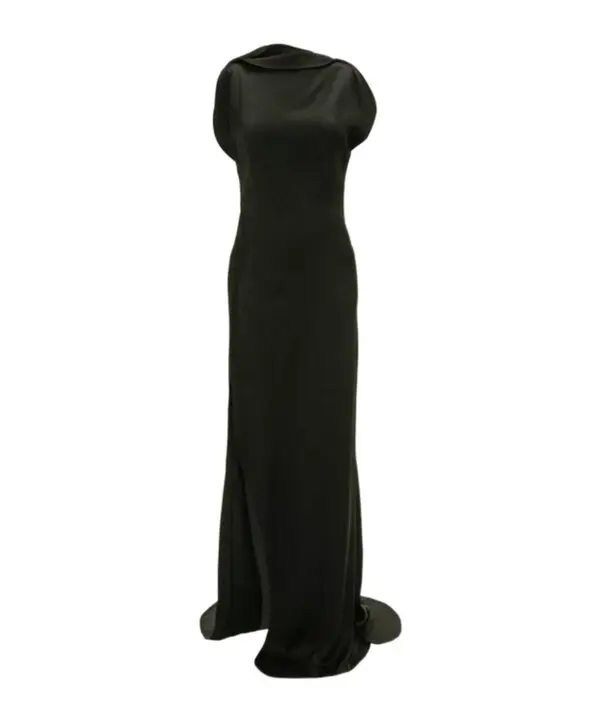Victoria Beckham Sleeveless Asymmetrical Neckline Maxi Dress