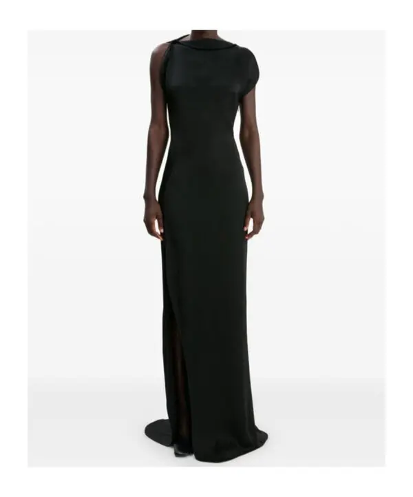Victoria Beckham Sleeveless Asymmetrical Neckline Maxi Dress