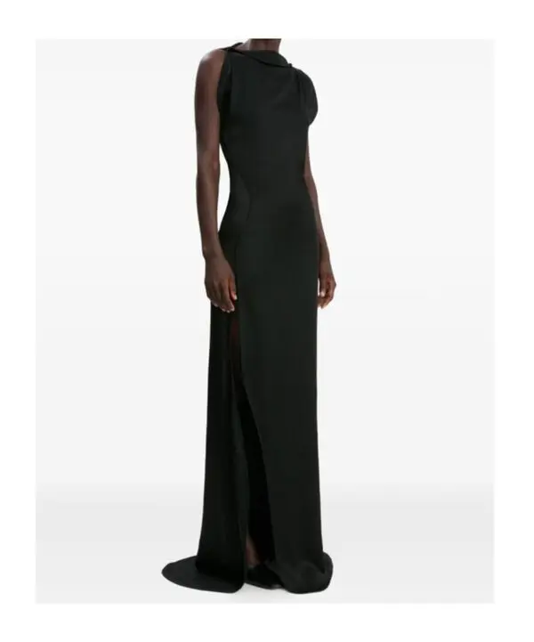 Victoria Beckham Sleeveless Asymmetrical Neckline Maxi Dress