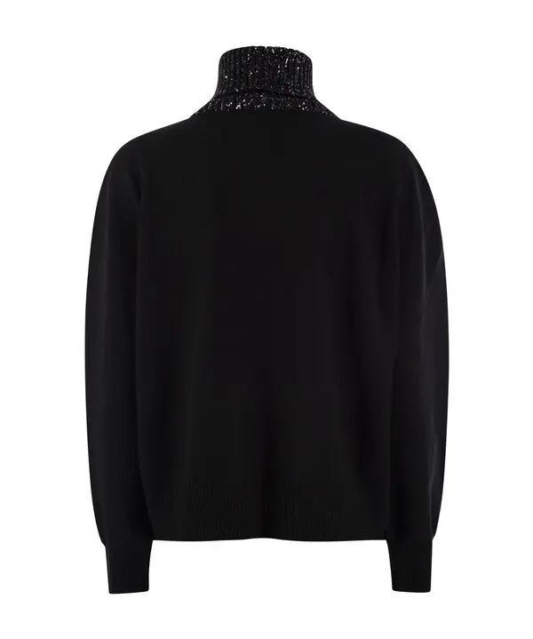 Fabiana Filippi Sequined High Neck Knitted Jumper