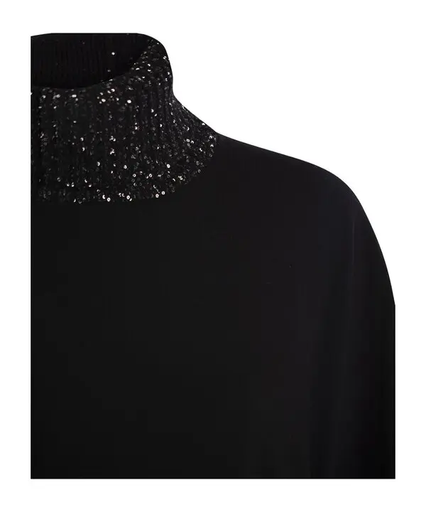Fabiana Filippi Sequined High Neck Knitted Jumper
