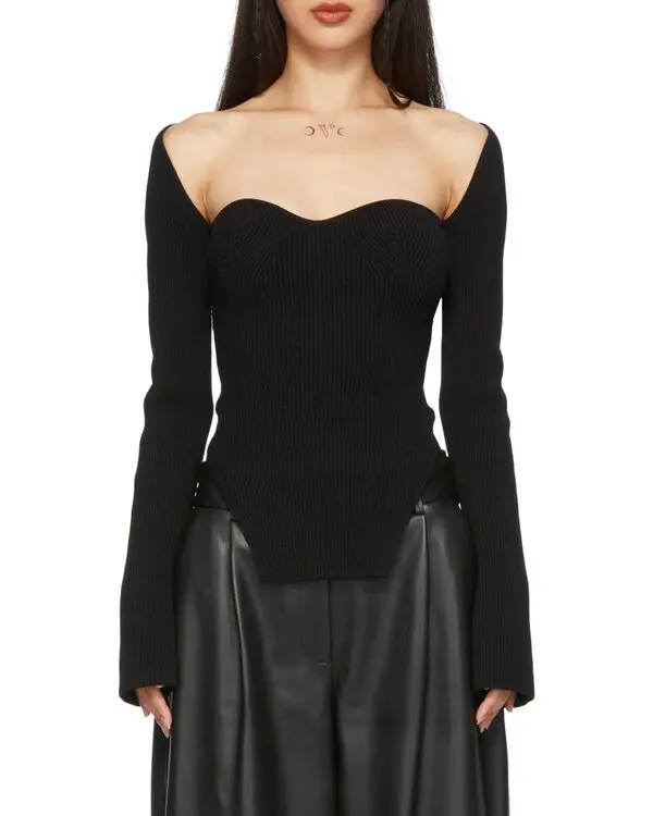 Khaite Maddy Ribbed Long-sleeve Top