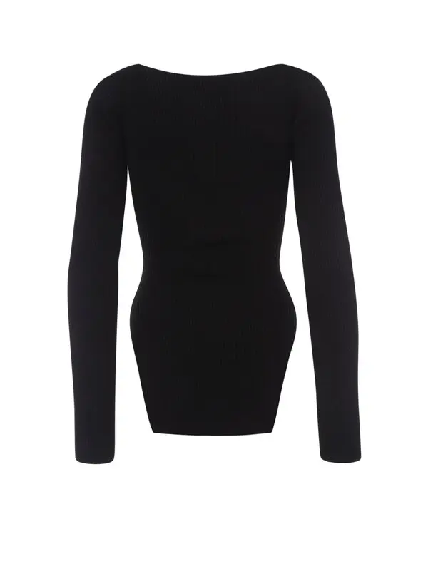 Khaite Maddy Ribbed Long-sleeve Top - Black