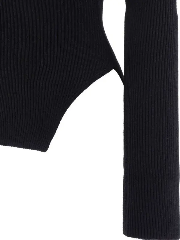 Khaite Maddy Ribbed Long-sleeve Top - Black