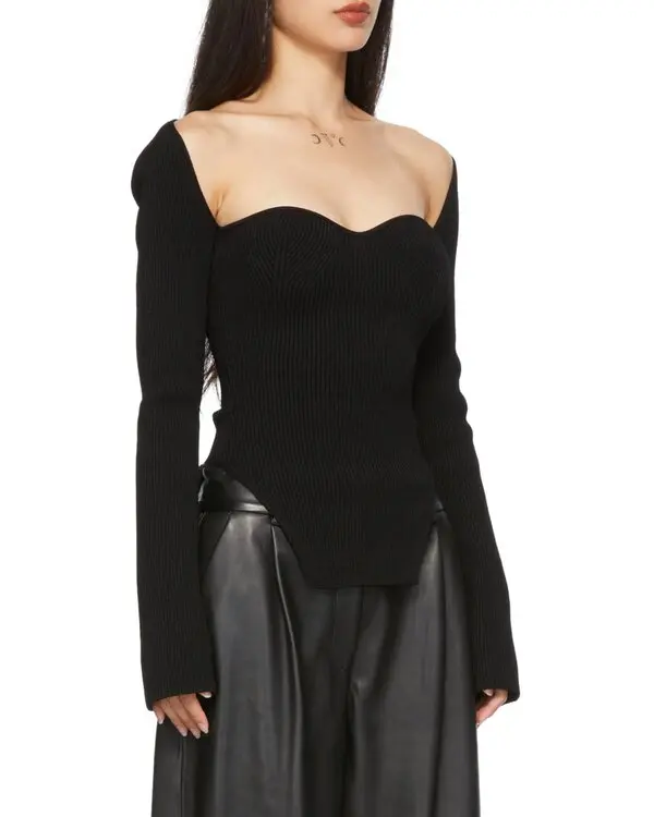 Khaite Maddy Ribbed Long-sleeve Top - No