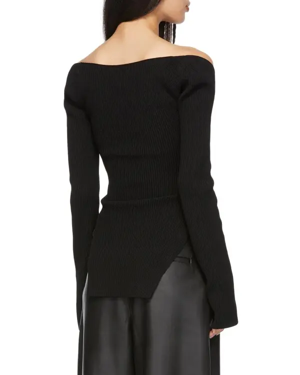 Khaite Maddy Ribbed Long-sleeve Top - No