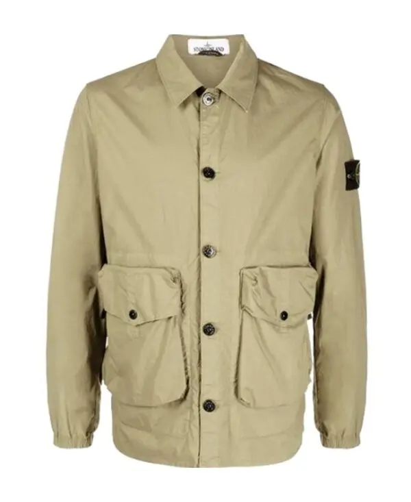 Stone Island Logo Casual Jacket - Beige