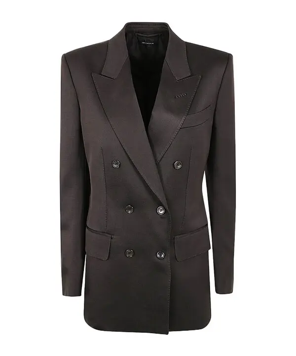 TOM FORD Double Breasted Blazer - Black