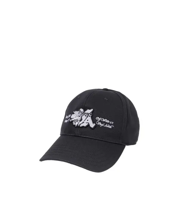 Off-White Embroidered Cap - Black