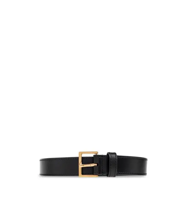 Versace Logo-lettering Belt - Black