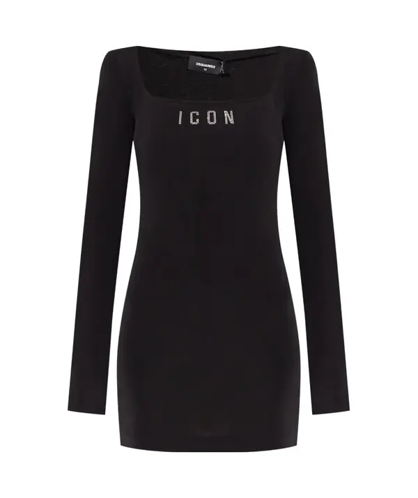 Dsquared2 Icon Logo Square Neck Mini Dress