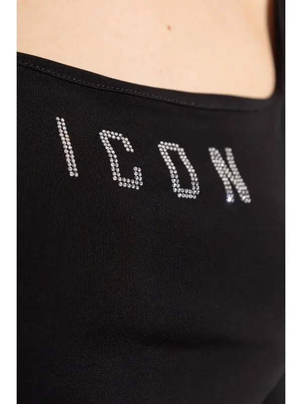 Dsquared2 Icon Logo Square Neck Mini Dress