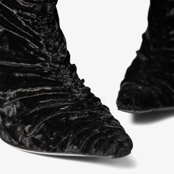 JIMMY CHOO Velvet Thigh High Boots