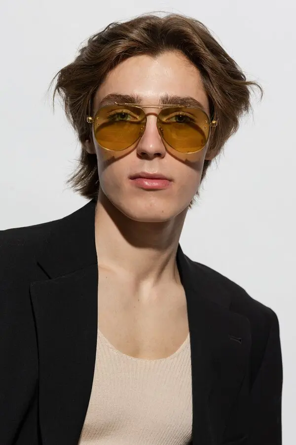 Balmain Aviator Sunglasses With Logo Detail