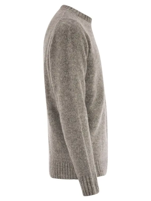 Peserico Ribbed Knitwear Long Sleeve Pullover - Gray