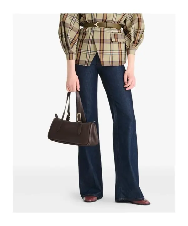Longchamp Leather Shoulder Bag - Brown