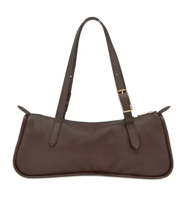 Longchamp Leather Shoulder Bag - Brown