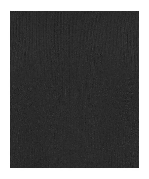 ROTATE BY BIRGER CHRISTENSEN Ribbed Knit Mini Dress With Flared Cuffs And Cutout Back