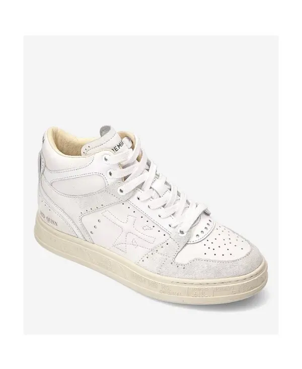 Premiata Logo Lace-up High Top Sneakers - White