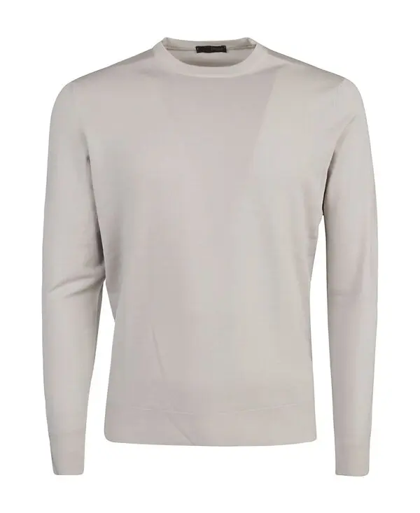 DRUMOHR Long-sleeved Crewneck Knitted Jumper - Gray
