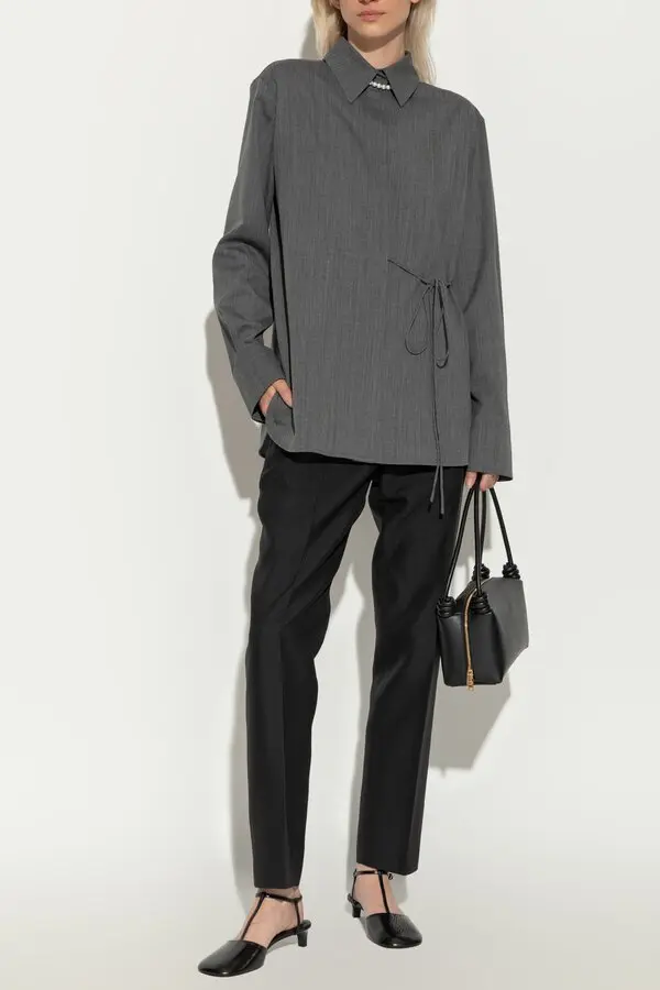 JIL SANDER Tailored Creased Trousers - Black