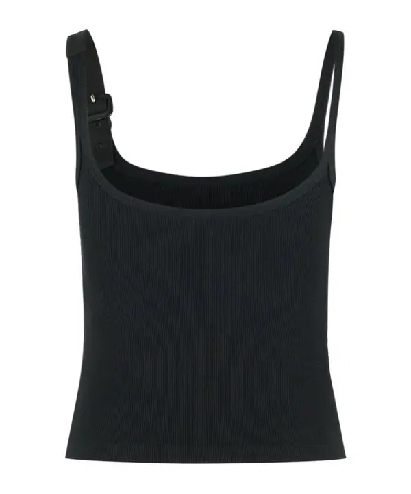 COURREGES Courrèges Asymmetrical Buckle Rib Tank Top