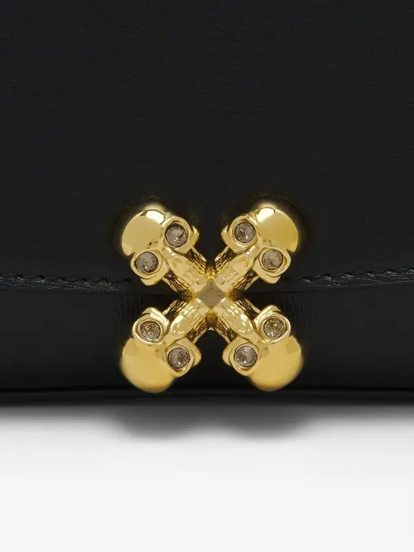 Alexander McQueen Skull Flower Chain Shoulder Bag - Black