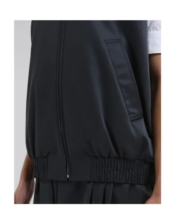 Marni Collared Zip-up Vest - Black