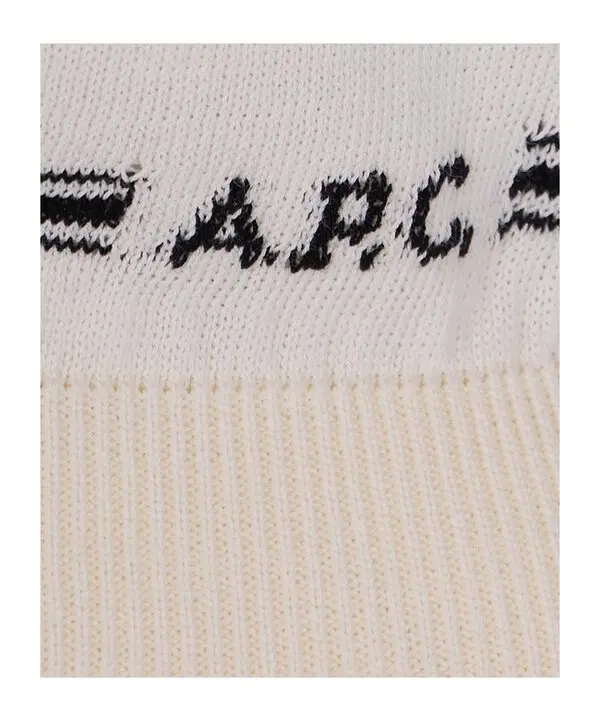 A.p.c. Striped Buttoned Cardigan With Turn-down Collar - Ecru/black