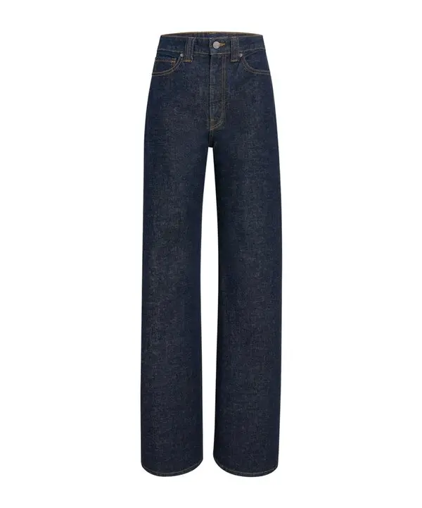 Khaite Dane High Waisted Wide-leg Jeans - Black