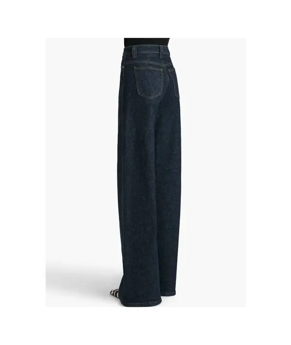 Khaite Dane High Waisted Wide-leg Jeans - Black