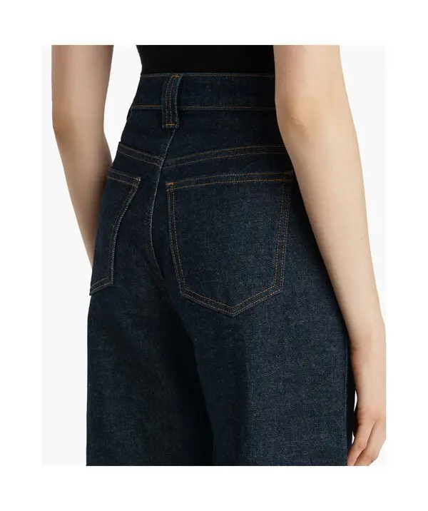 Khaite Dane High Waisted Wide-leg Jeans - Black