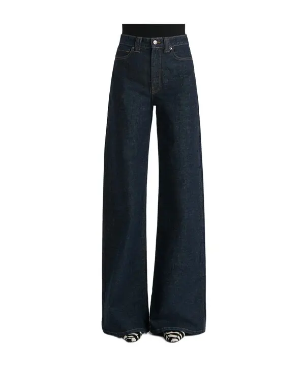 Khaite Dane High Waisted Wide-leg Jeans