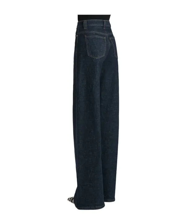 Khaite Dane High Waisted Wide-leg Jeans
