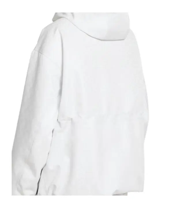 Gucci Gg Jacquard Hooded Jacket With Drawstring Accents