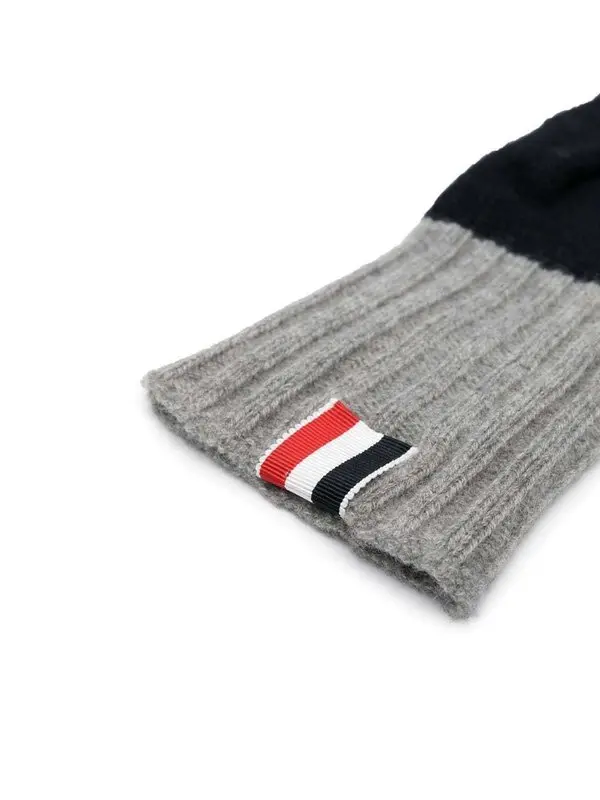 Thom Browne Knitted Gloves - Black