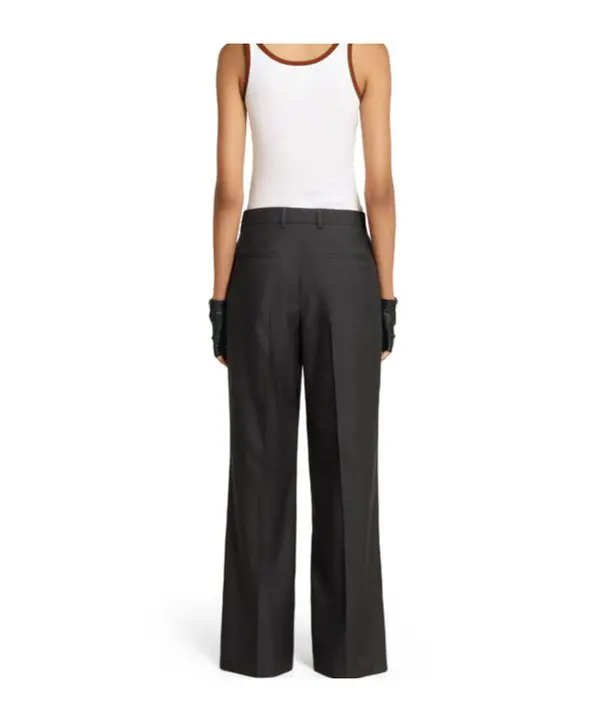 Gucci Straight-leg Trousers With Split Hem - Grey
