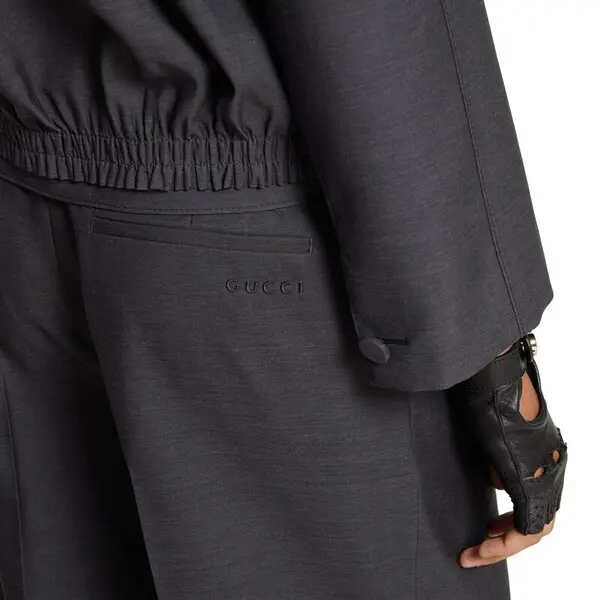 Gucci Straight-leg Trousers With Split Hem - Grey