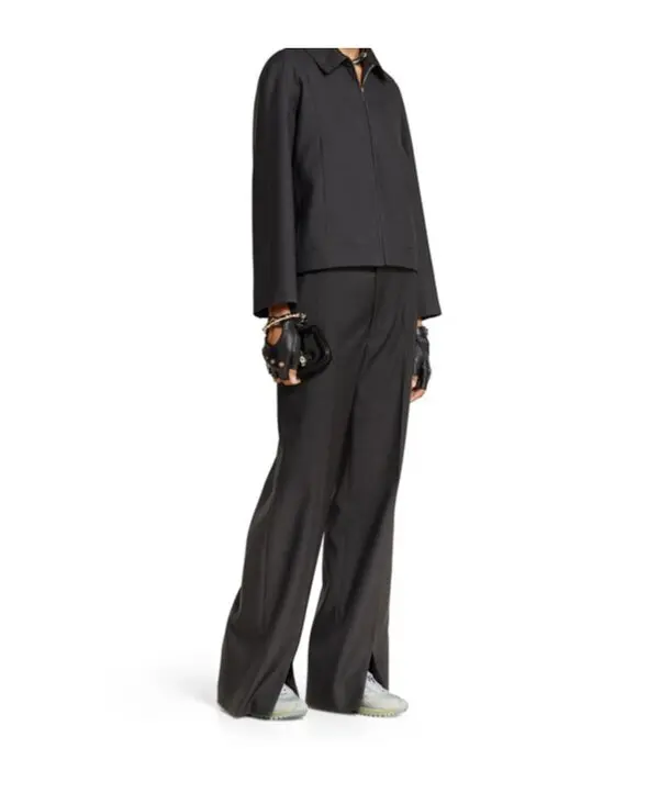 Gucci Straight-leg Trousers With Split Hem - Grey