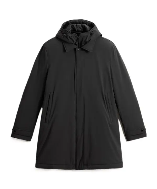 Woolrich Removable Hooded Jacket With Primaloft Ecoblack Padding - Black